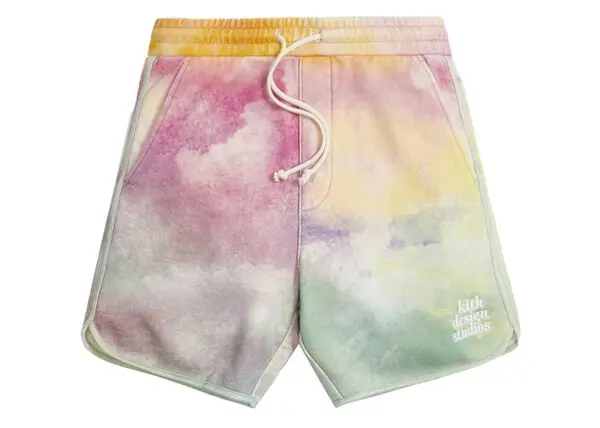Kith Tie Dye Jordan Short - Pink/green