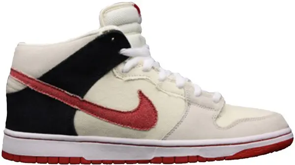 Nike Dunk Mid Sneakers - Buff/sport Red/black