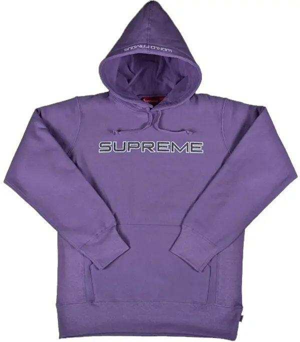 Supreme Sequin Logo Hooded Sweatshirt - Dust Lavender