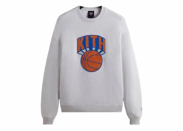 Kith New York Knicks Retro Ny Nelson Crewneck Sweatshirt - Light Heather Grey