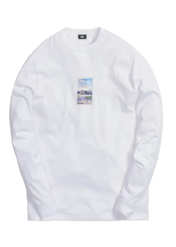 Kith Paris Stamp Long Sleeve Tee Shirt - White
