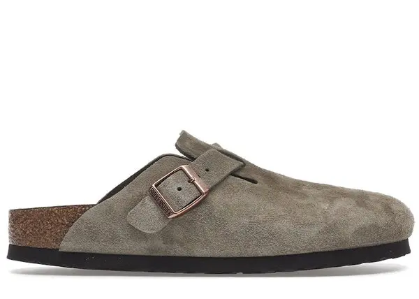 BIRKENSTOCK Boston Soft Footbed Clogs - Suede Taupe