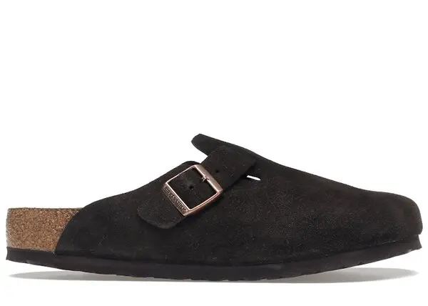 BIRKENSTOCK Boston Soft Footbed Suede Clog - Mocha Brown