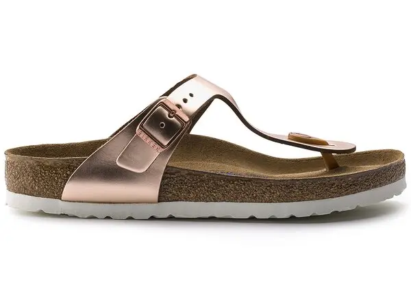 BIRKENSTOCK Gizeh Softbed Sandals - Metallic Cooper