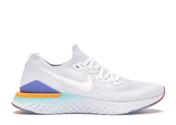 Nike Epic React Flyknit 2 Sneakers - White/hyper Jade