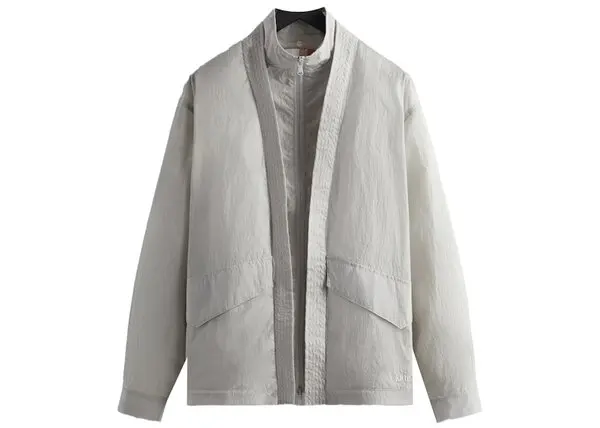 Kith Nylon Fulton Kimono Track Jacket - Concrete