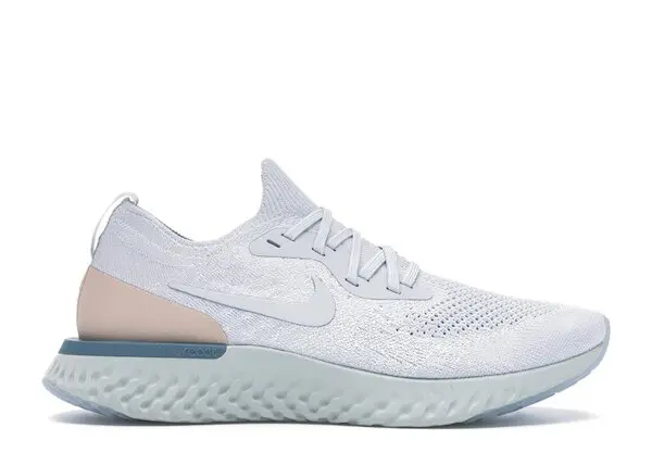 Nike Epic React Flyknit Sneakers - Pure Platinum/particle Beige/celestial Teal