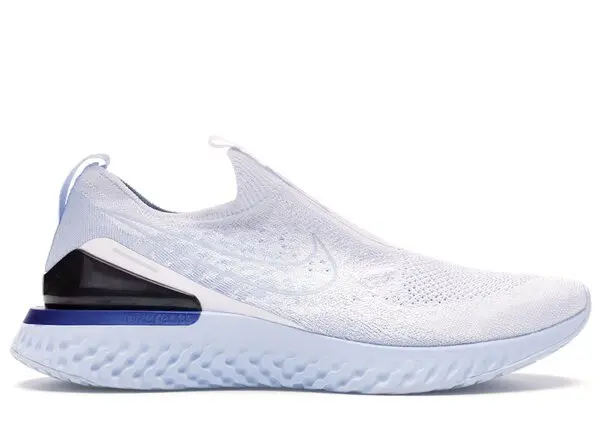 Nike Epic React Moc Flyknit Sneakers - White/hydrogen Blue