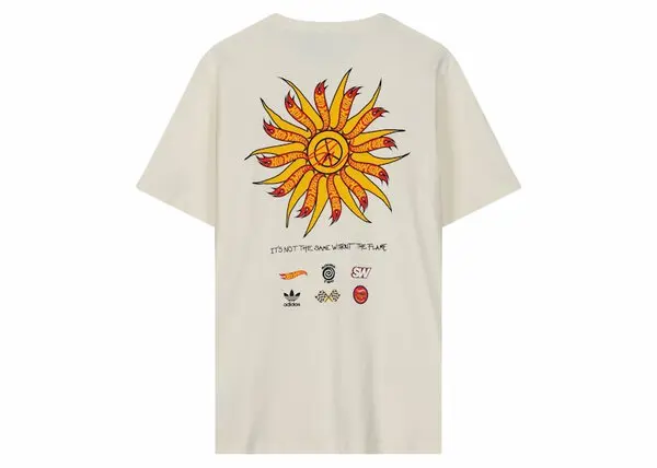 Adidas X Sean Wotherspoon X Hot Wheels Tee Shirt/cream