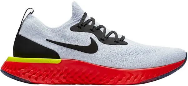 Nike Epic React Flyknit Sneakers - True White/black/pure Platinum
