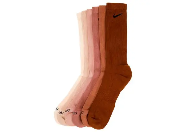 Nike Everyday Plus Cushioned Crew Socks 6 Pairs - Multi Color