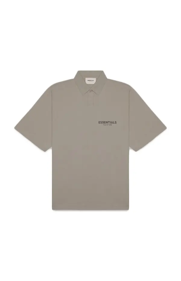 Fear Of God Essentials Short Sleeve Boxy Polo Shirt - Taupe