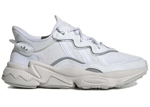 Adidas Ozweego Lace Up Sneakers - Cloud White/silver Metallic/grey One