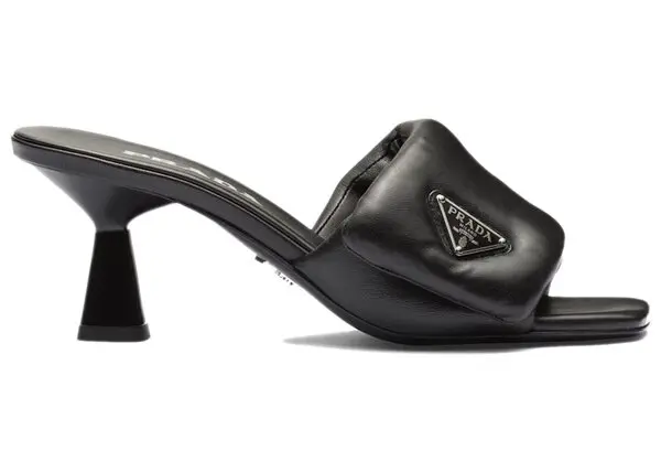 Prada Soft Padded Nappa Leather 65mm Sandals - Black