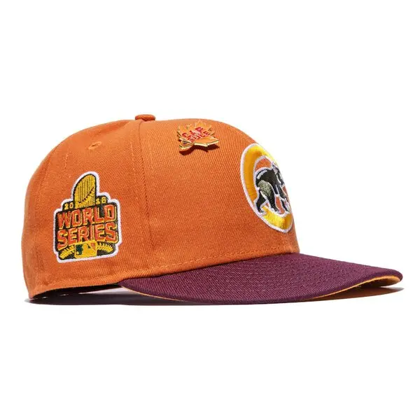 New Era Chicago Cubs 2016 World Series 59fifty Fitted Cap - Orange/yellow