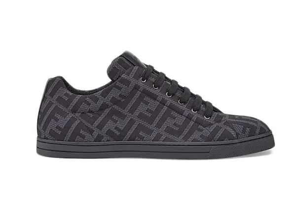 Fendi Tech Fabric Low Top Sneakers - Grey/black