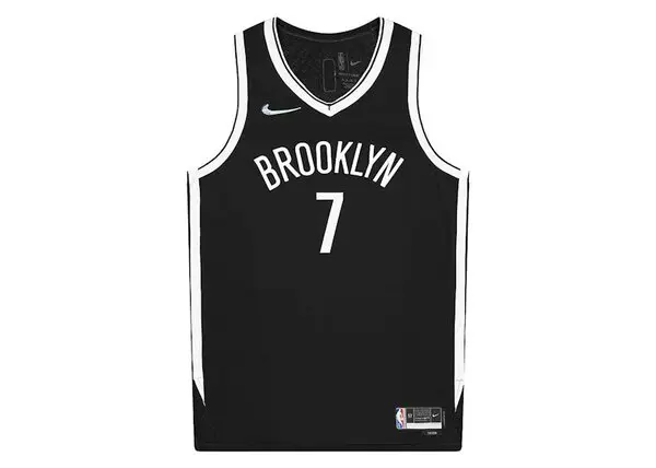 Nike Nba Brooklyn Nets Kevin Durant 75th Anniversary 2020/2021 Icon Edition Jersey - Black/white