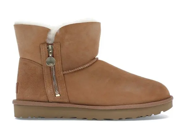 UGG Bailey Zip Mini Boots - Chestnut