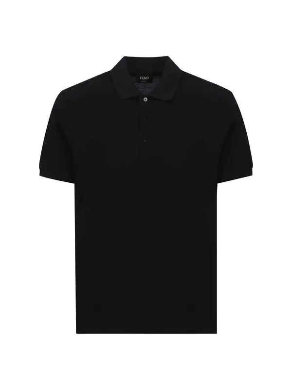 Fendi Logo Polo Shirt - Black