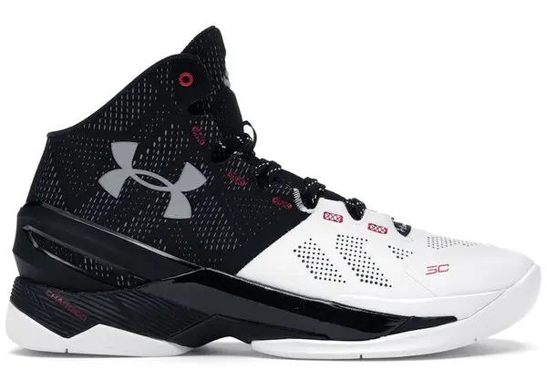 Under Armour Curry 2 Suit And Tie Sneakers - White/black/metallic Silver