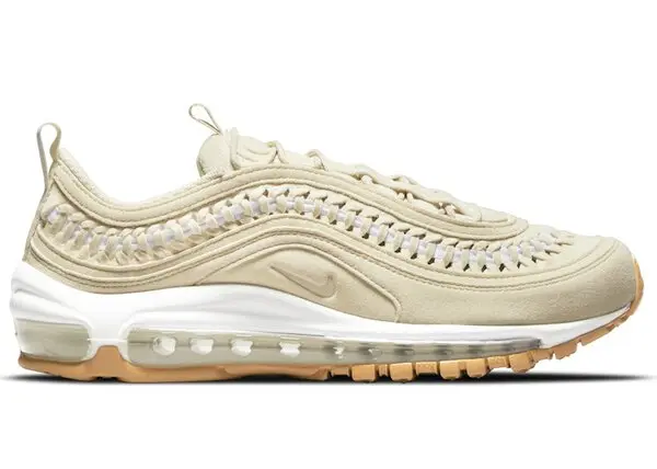Nike Air Max 97 Lx Woven Sneakers - Fossil/white/gum Yellow
