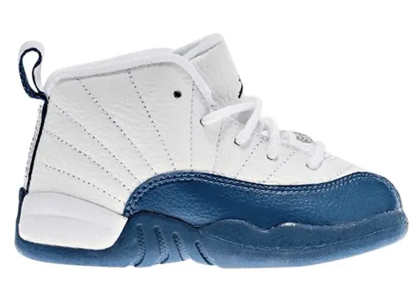 JORDAN 12 Retro Sneakers - White/french Blue/metallic Silver