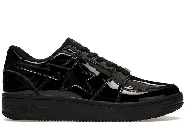 BAPE Bapesta Patent Sneakers - Black