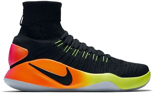 Nike Hyperdunk 2016 Flyknit Sneakers - Black/white/volt