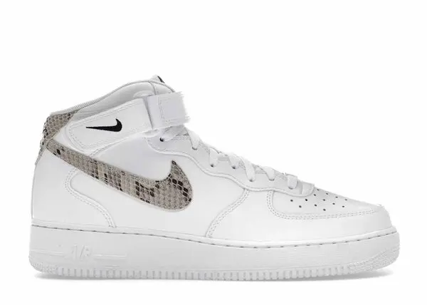 Nike Air Force 1 '07 Mid Snake Swoosh - White/black/sanddrift