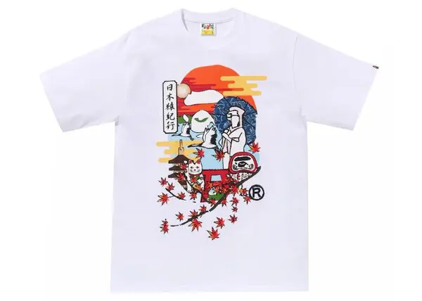 BAPE Japan Culture Ape Head Tee Shirt - White