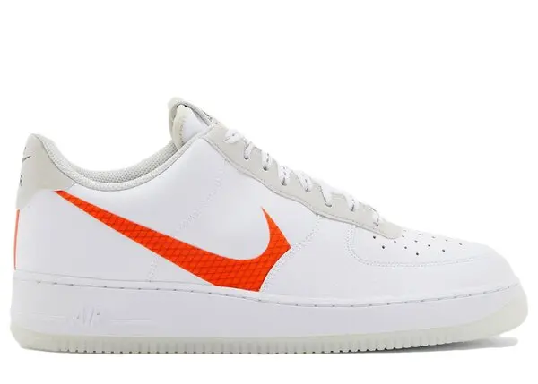 Nike Air Force 1 Low '07 Lv8 Sneakers - White/total Orange/summite White