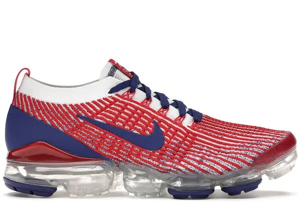 Nike Air Vapormax Flyknit 3 Usa - White/university Red/metallic Silver