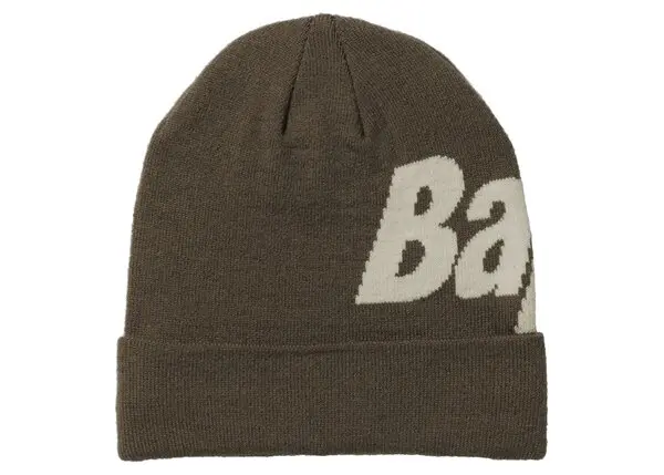 BAPE Knit Spellout Cap - Olivedrab Green