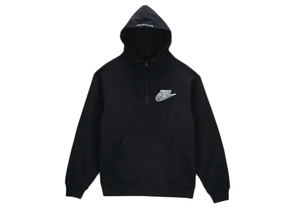 Supreme Nike Half Zip Hooded Sweatshirt - Black
