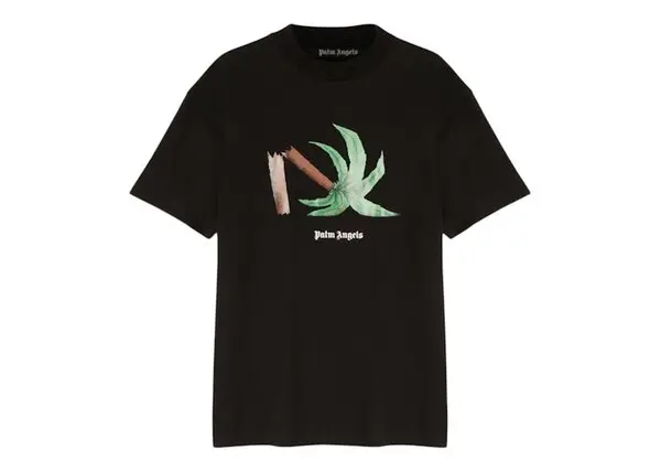 Palm Angels Broken Palm T-shirt - Black/green