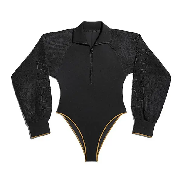 Adidas Ivy Park Mesh Sleeve Bodysuit - Black/mesa