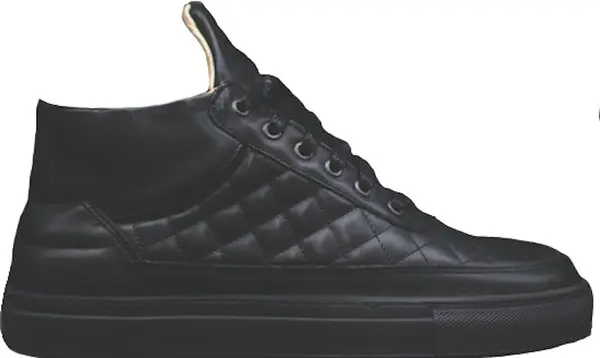 Filling Pieces Quilted Rfmid Sneakers - Black