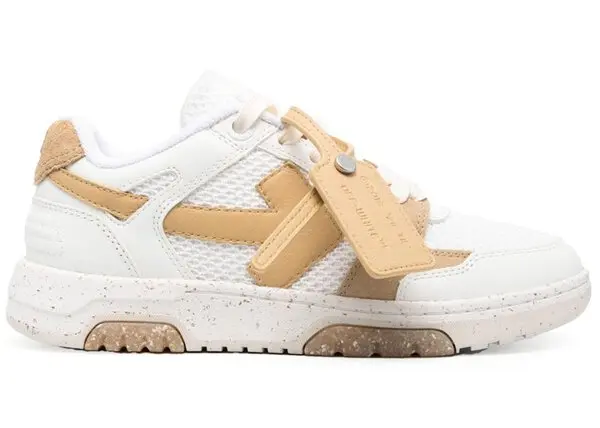 Off-White Out Of Office Low Slim Sneakers - White Beige