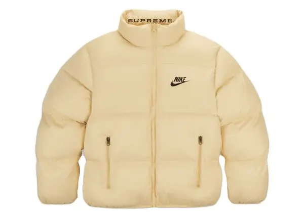 Supreme X Nike Reversible Puffy Jacket - Pale Yellow