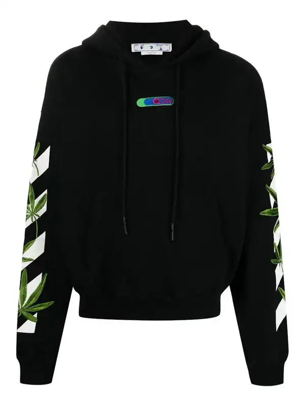 Off-White Arrows Oversized Hoodie Black/White/Green Editorialist