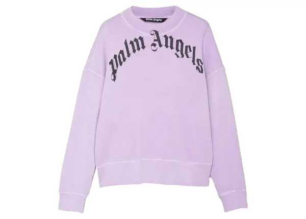 Palm Angels Curved Logo Sweatshirt - Lilac
