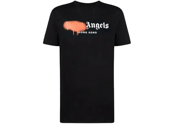 Palm Angels Hong Kong Sprayed Logo T-shirt - Black