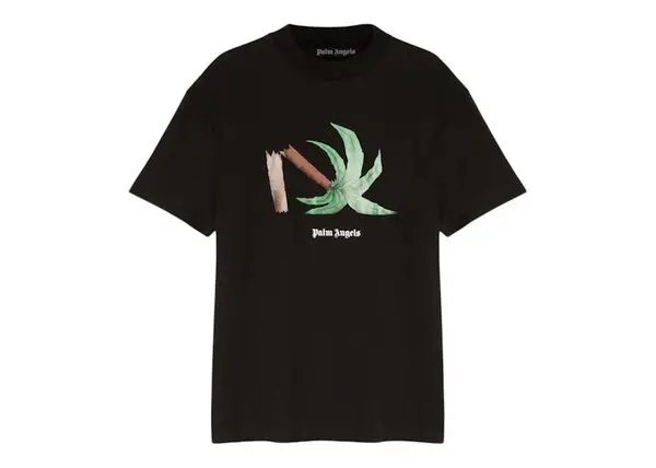 Palm Angels Broken Palm Classic T-shirt - Black/green