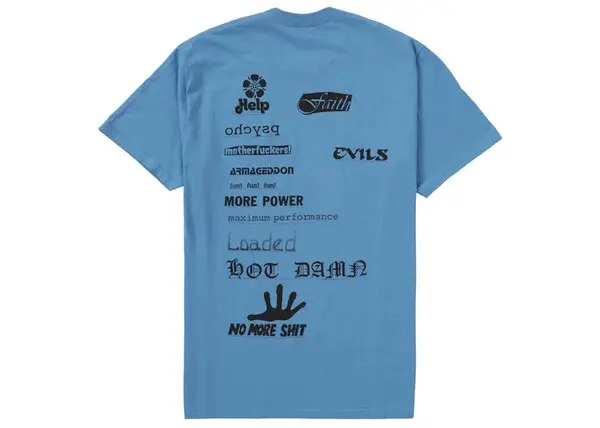 Supreme No More Shit Tee Shirt - Dusty Light Royal