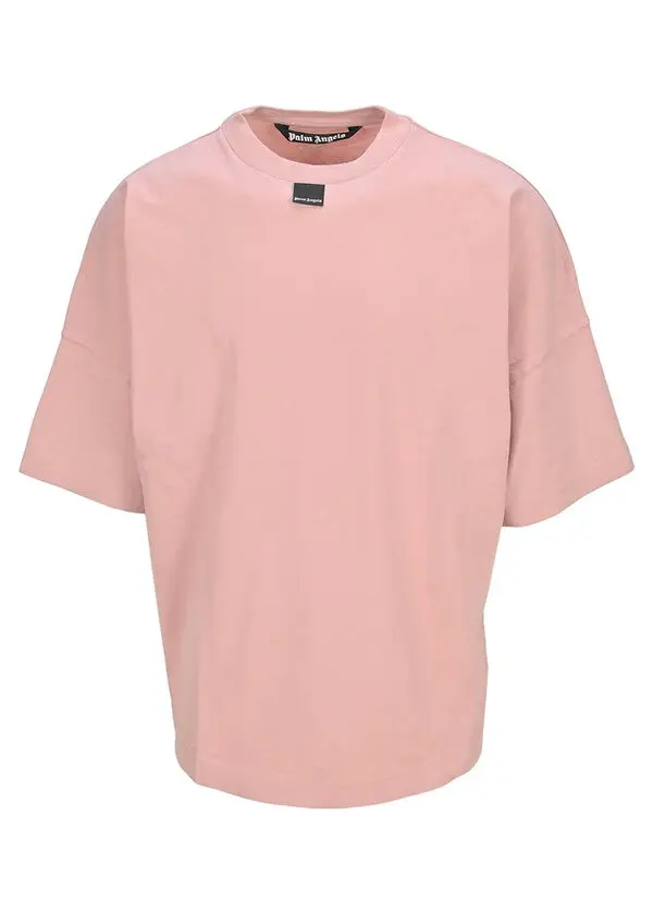 Palm Angels Blurred Logo Oversized T-shirt - Mauve White