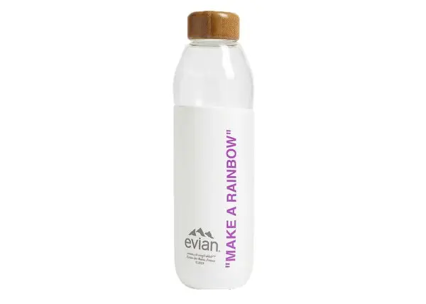 EVIAN BY VIRGIL ABLOH X Soma Refillable Glass Water Bottle