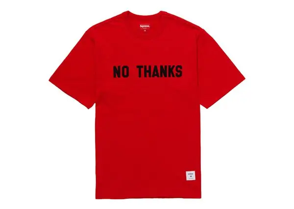 Supreme No Thanks Short Sleeve Top - Red