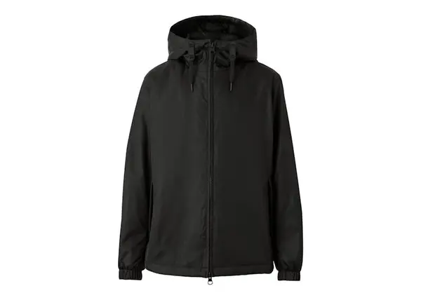 Burberry Printed Nylon Hooded Jacket - Black/white