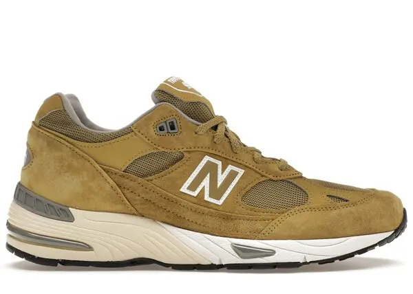 NEW BALANCE 991 Miuk Sneakers - Green Moss/cloud Cream/white