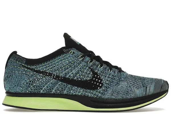 Nike Flyknit Racer Sneakers - Blue Lagoon/polarized Blue/ghost Green